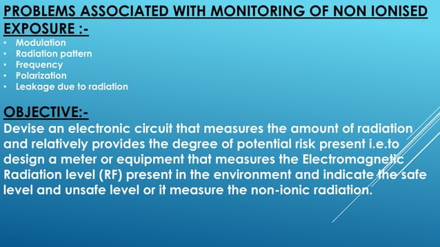 Non ionized radiation monitoring | PPT
