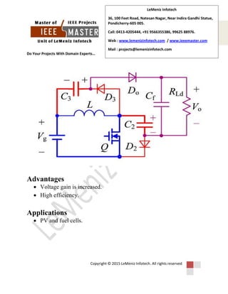Nonisolated high step up dc–dc converters adopting switched-capacitor cell | PDF | Consumer ...