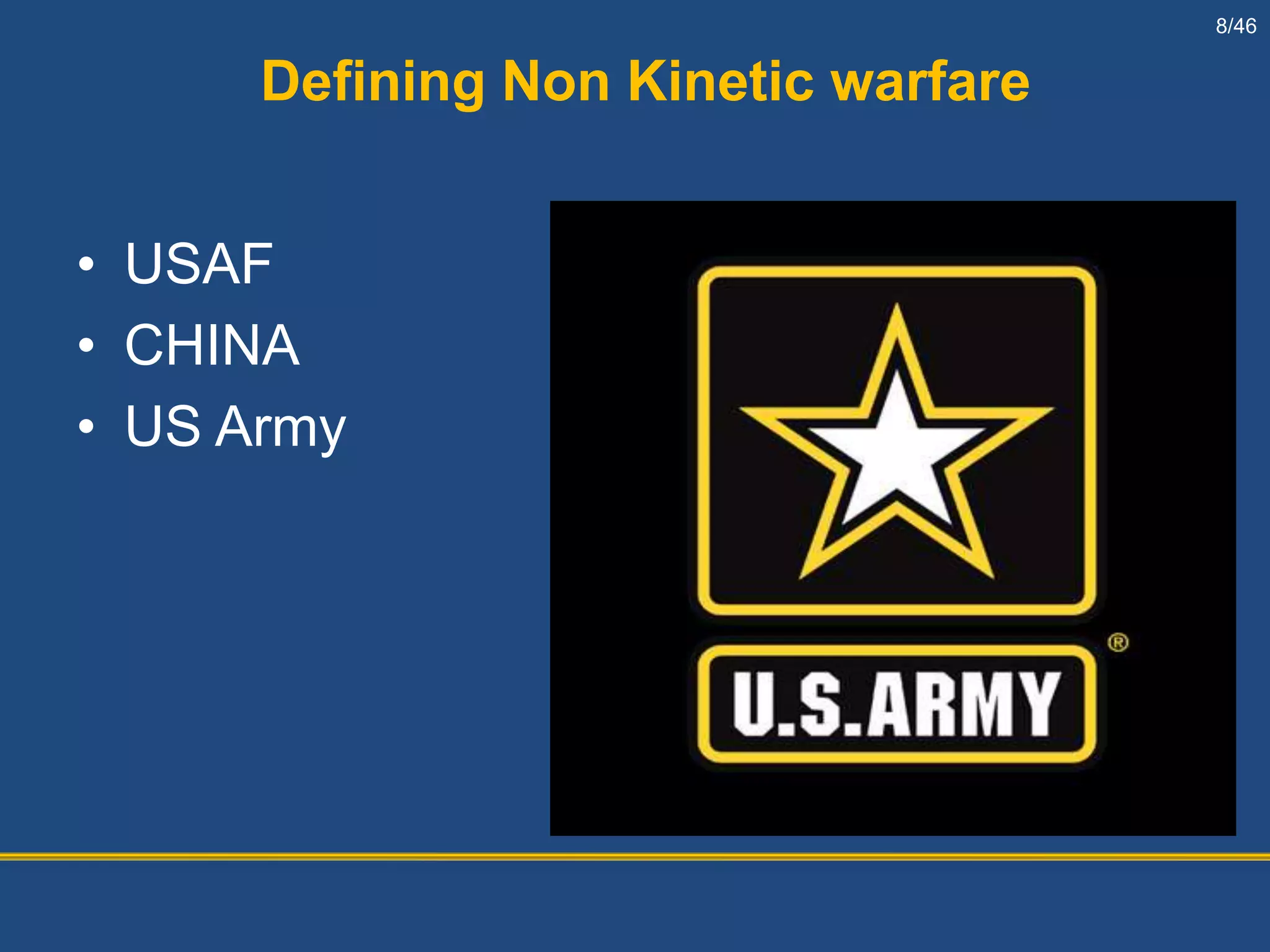 Non kinetic warfare share | PPTX