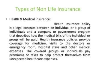 Non LiFe InSurAncE/GeNeRal InsuRanCe | PPTX
