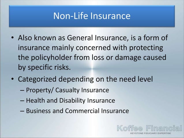 NON LIFE INSURANCE.pptx | Home Insurance | Insurance
