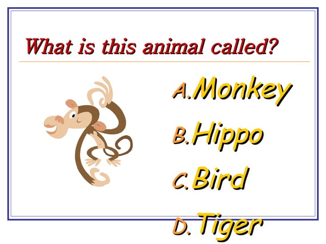 Do You Know Your Animals | PPT
