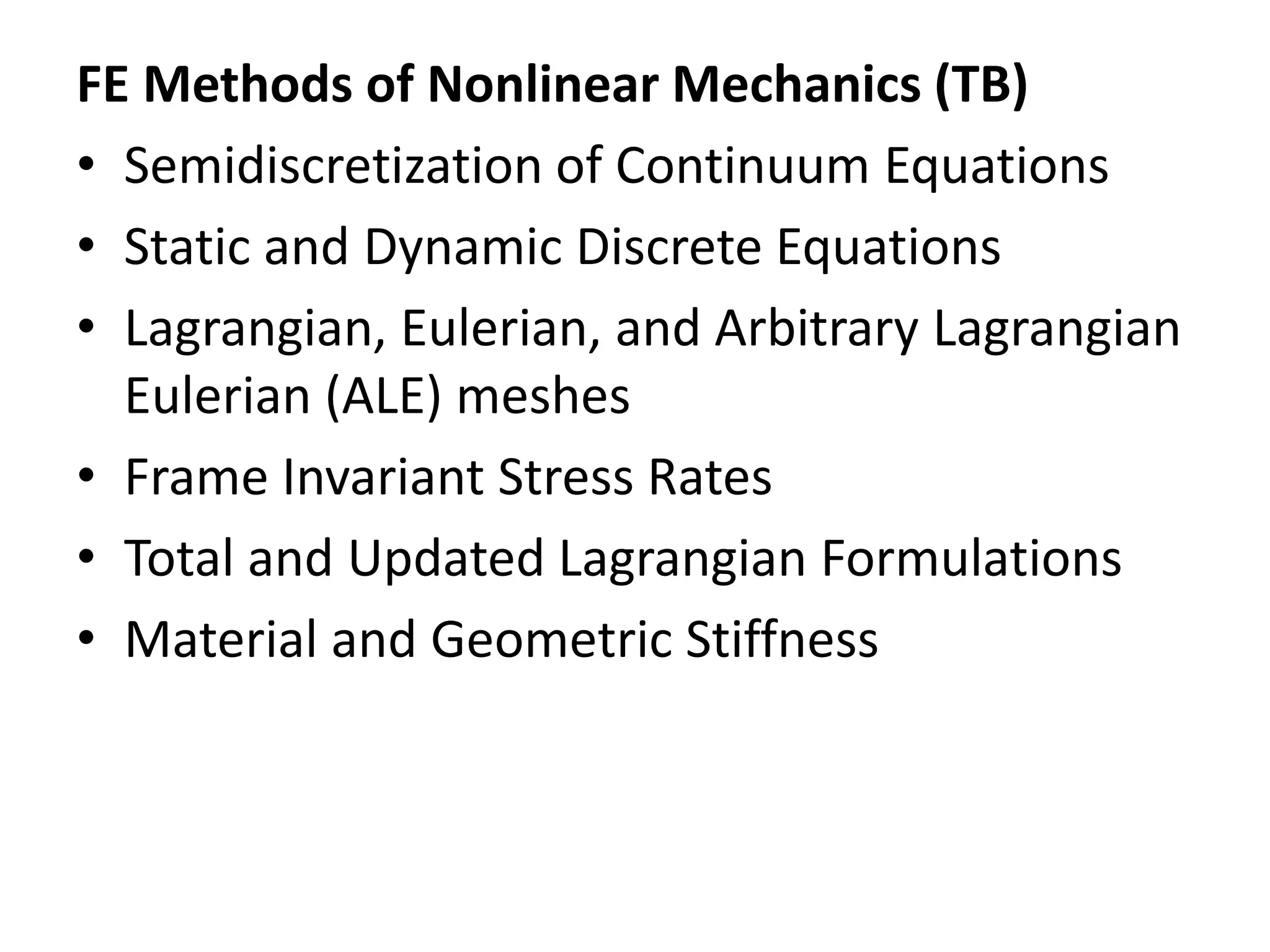 Non linear analysis | PPSX