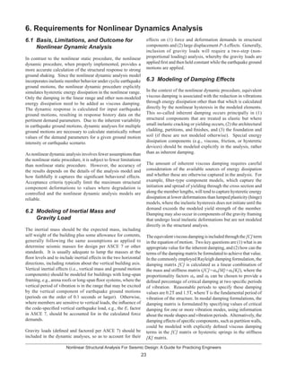 NONLINEAR STRUCTURAL ANALYSIS FOR SEISMIC DESIGN (ALL COPYRIGHT BY NIST ...