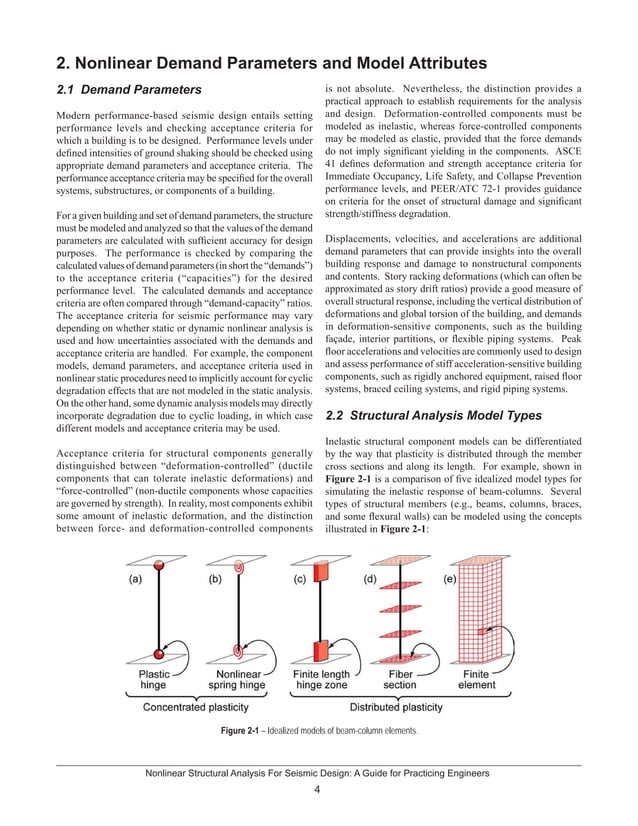 NONLINEAR STRUCTURAL ANALYSIS FOR SEISMIC DESIGN (ALL COPYRIGHT BY NIST ...
