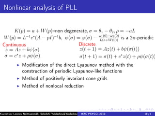 Nonlinear analysis of pll | PPT