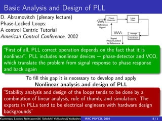 Nonlinear analysis of pll | PPT