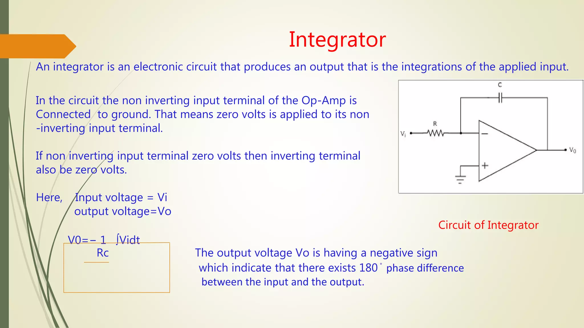 Non linear applications of op amp | PPTX
