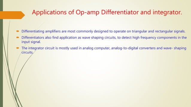 Non linear applications of op amp | PPTX