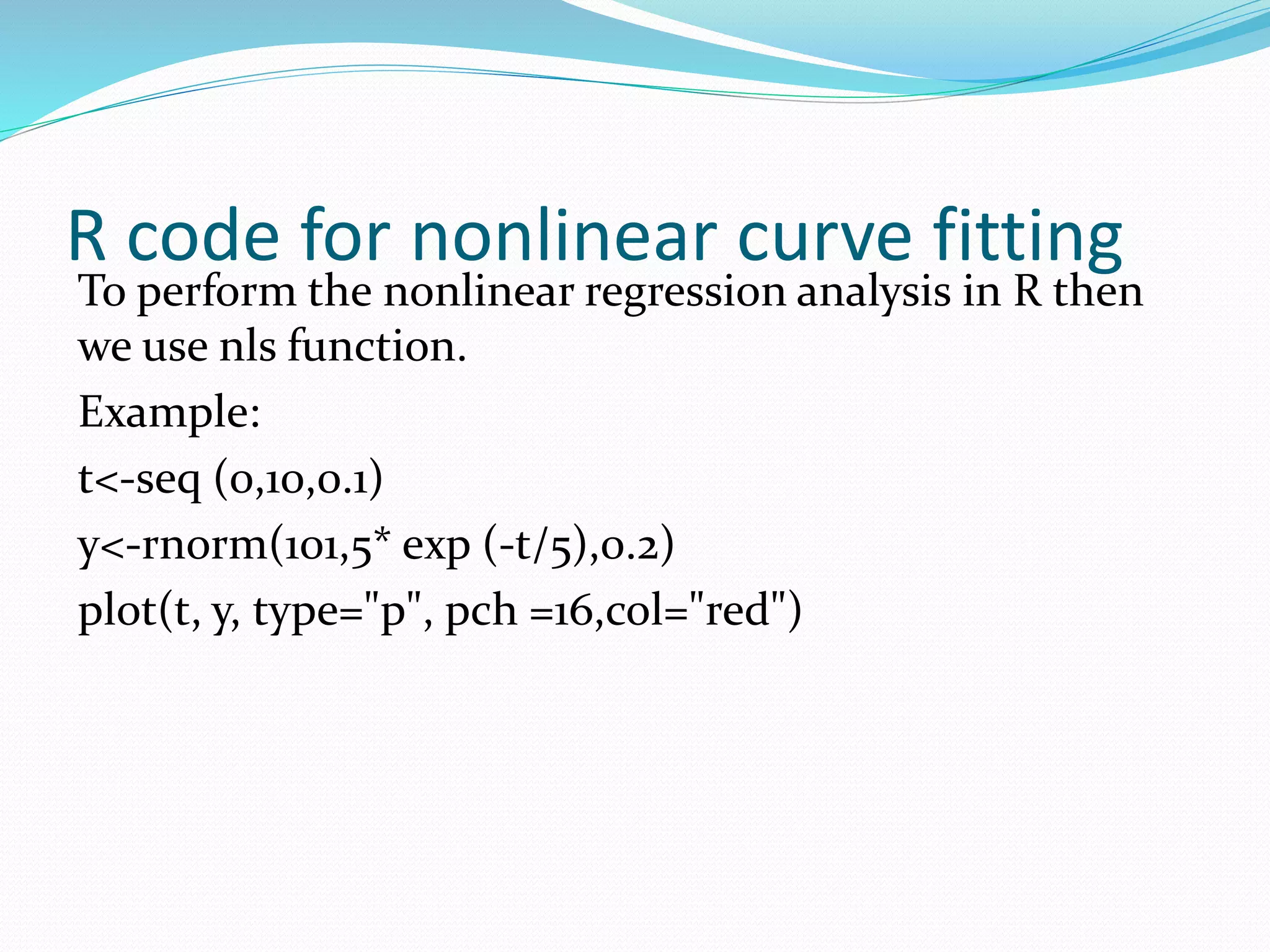 Non linear curve fitting | PPTX