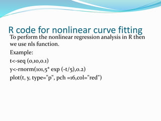 Non linear curve fitting | PPTX