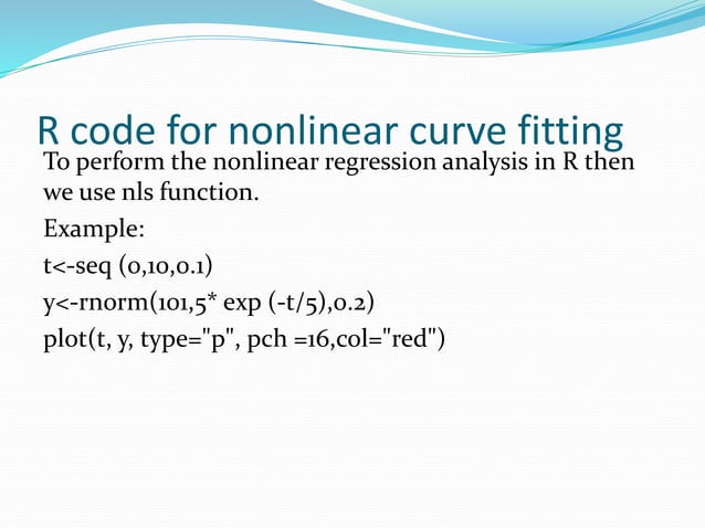 Non linear curve fitting | PPT
