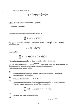 Nonlinear Differential Equations | PDF