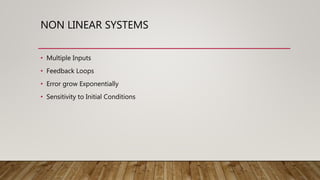 Non linear dynamical systems | PPTX