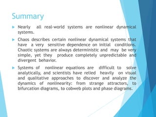 Non linear Dynamical Control Systems | PPT