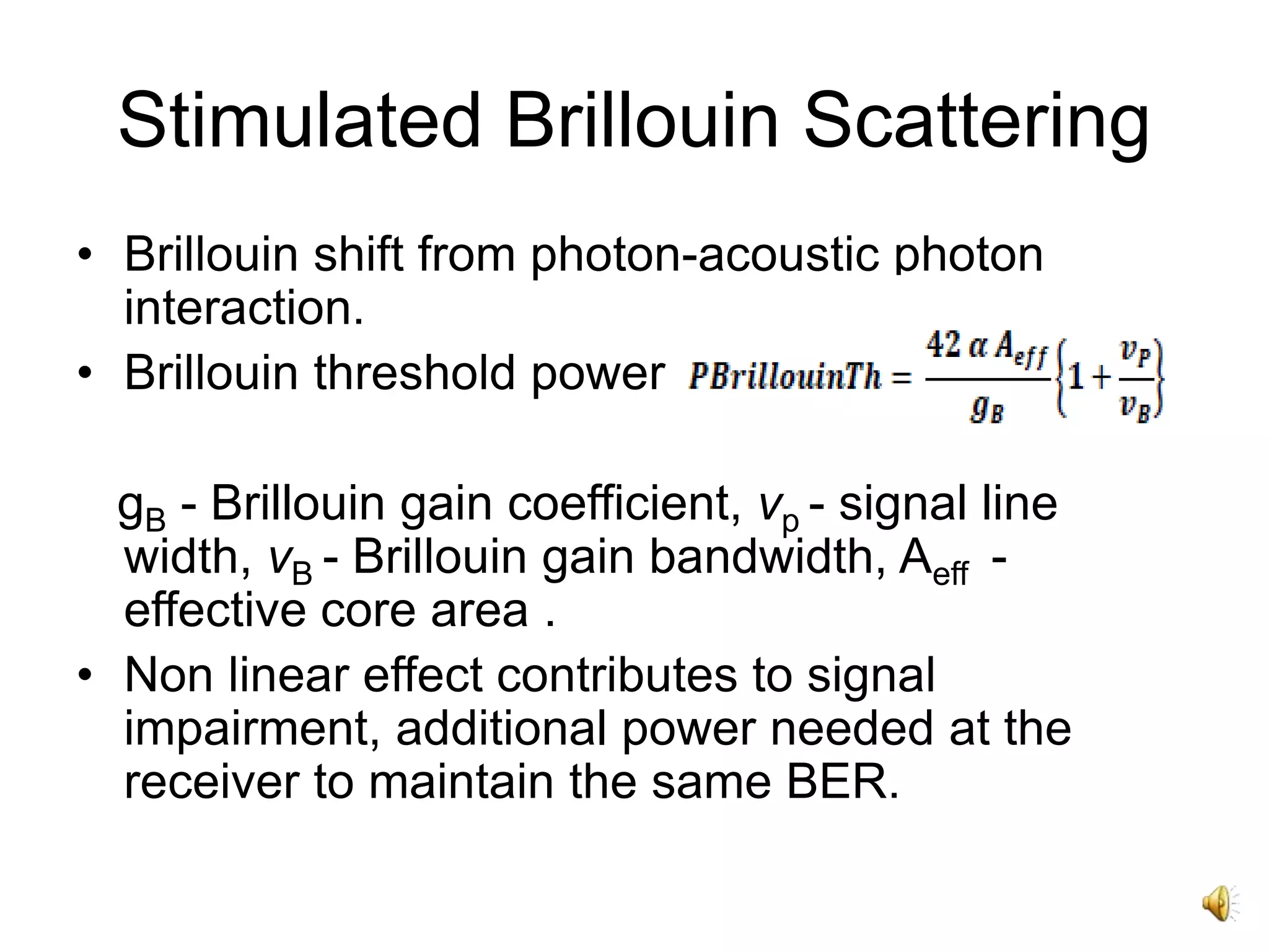 Non linear effects in optical fibers | PPT