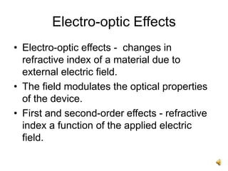 Non linear effects in optical fibers | PPT