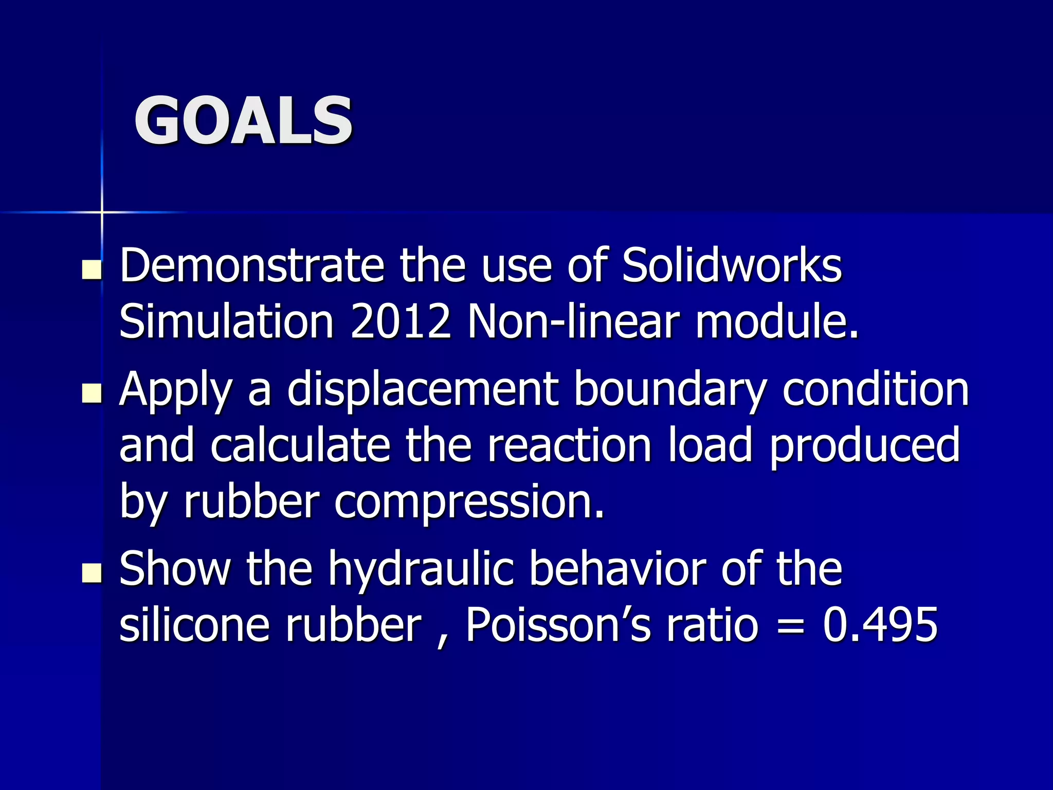 Solidworks Simulation Non linear elastomer analysis | PPTX | Physics ...