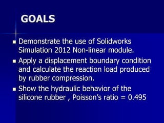 Solidworks Simulation Non linear elastomer analysis | PPTX | Physics ...