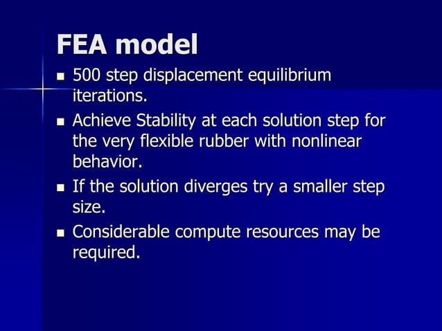 Solidworks Simulation Non linear elastomer analysis | PPTX | Physics ...