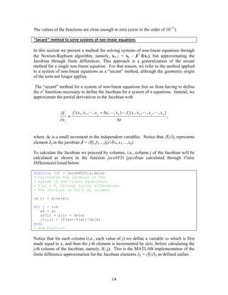 Non linearequationsmatlab | PDF