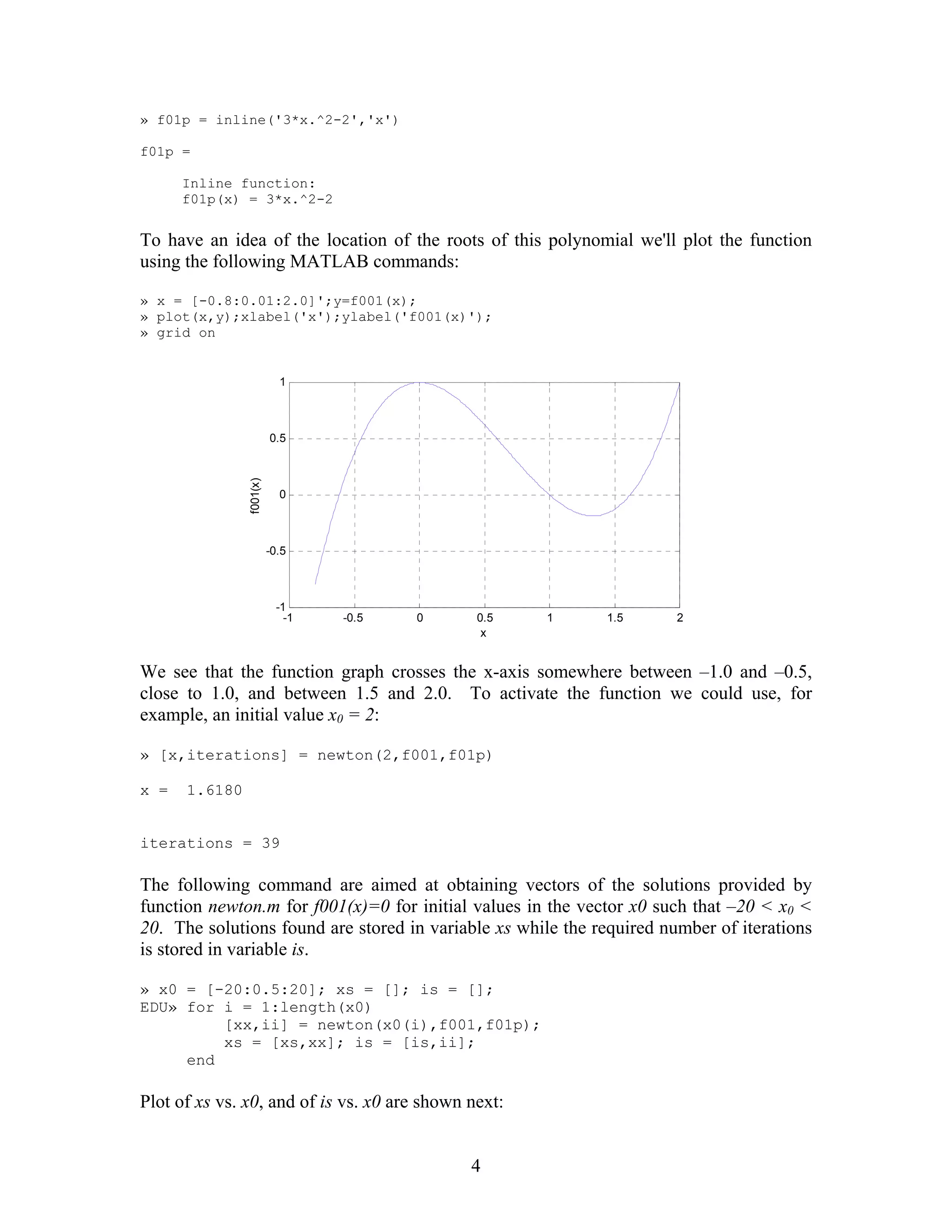 Non linearequationsmatlab | PDF