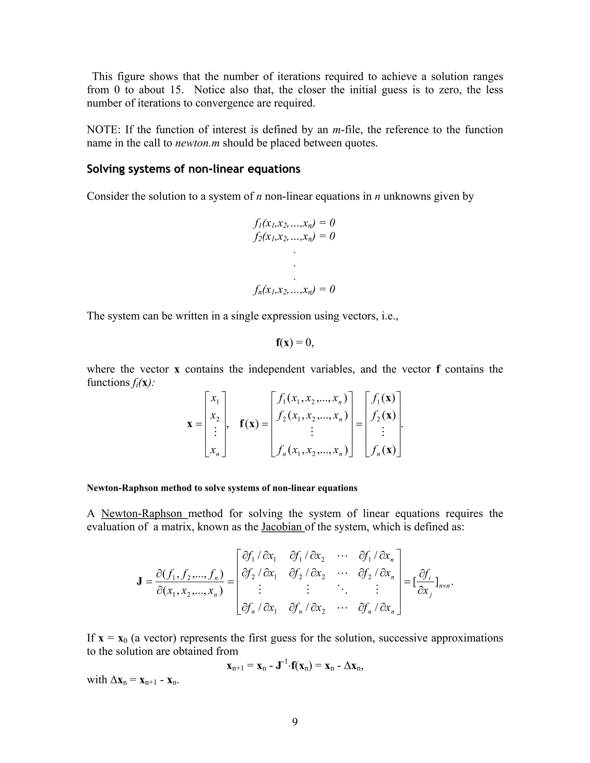 Non linearequationsmatlab | PDF