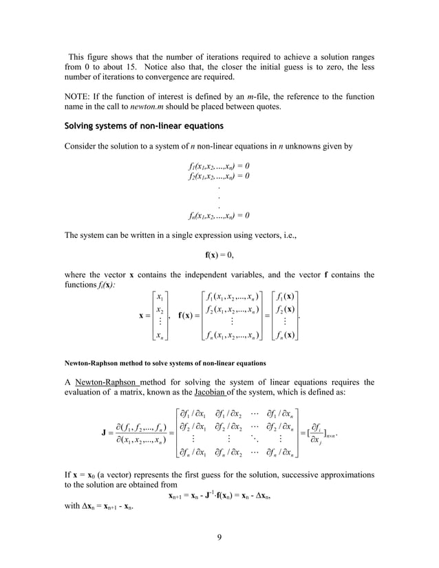 Non linearequationsmatlab | PDF