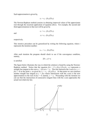 Solution of non-linear equations | PDF