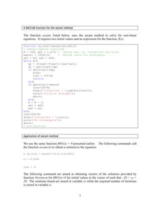 Solution of non-linear equations | PDF