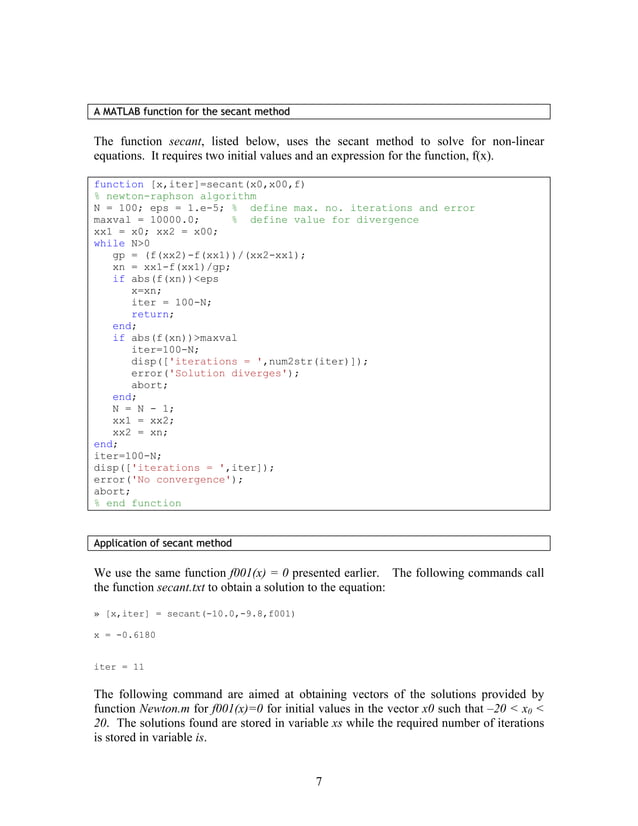 Solution of non-linear equations | PDF