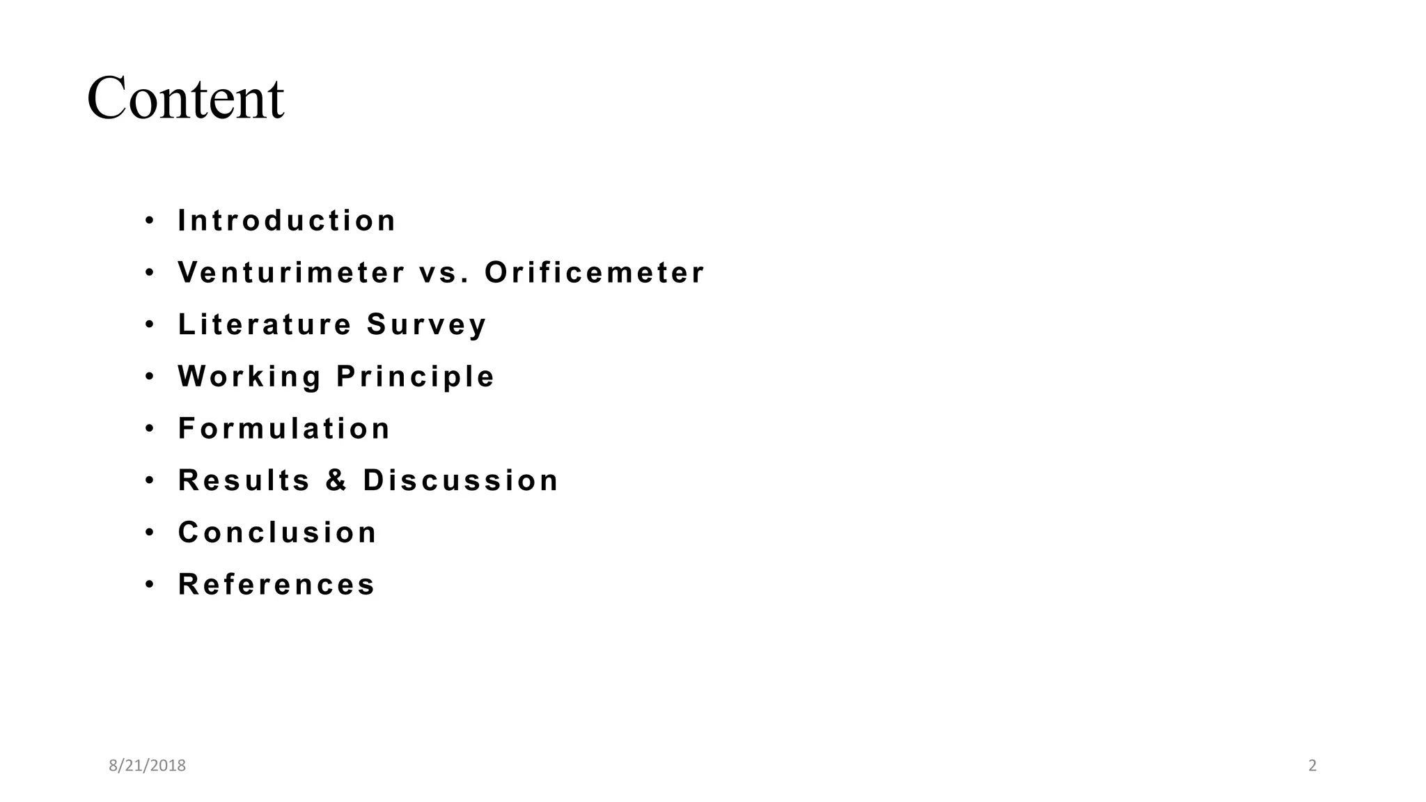 A study on Nonlinear flow through an orifice meter | PPT