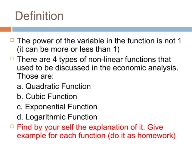 Non linear function | PPT
