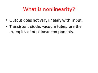 Nonlinearities in Circuits | PPTX | Physics | Science