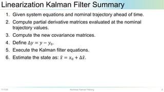 Sensor Fusion Study - Ch13. Nonlinear Kalman Filtering [Ahn Min Sung] | PDF
