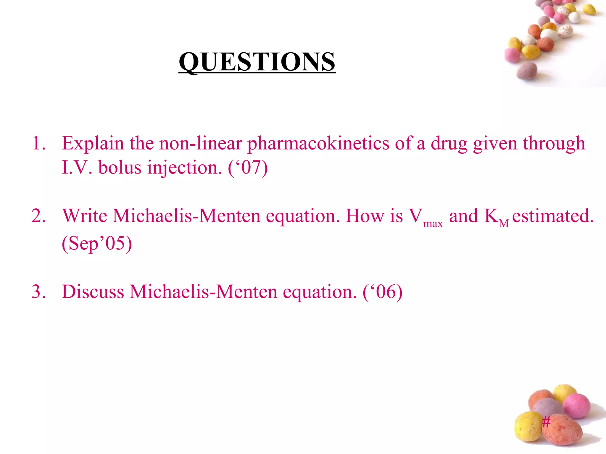 Non linear kinetics | PPT