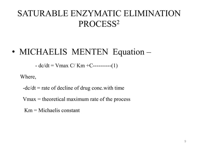 Non linear kinetics | PPT