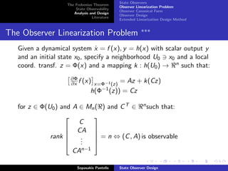 Nonlinear observer design | PDF