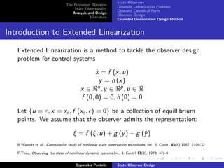 Nonlinear observer design | PPT