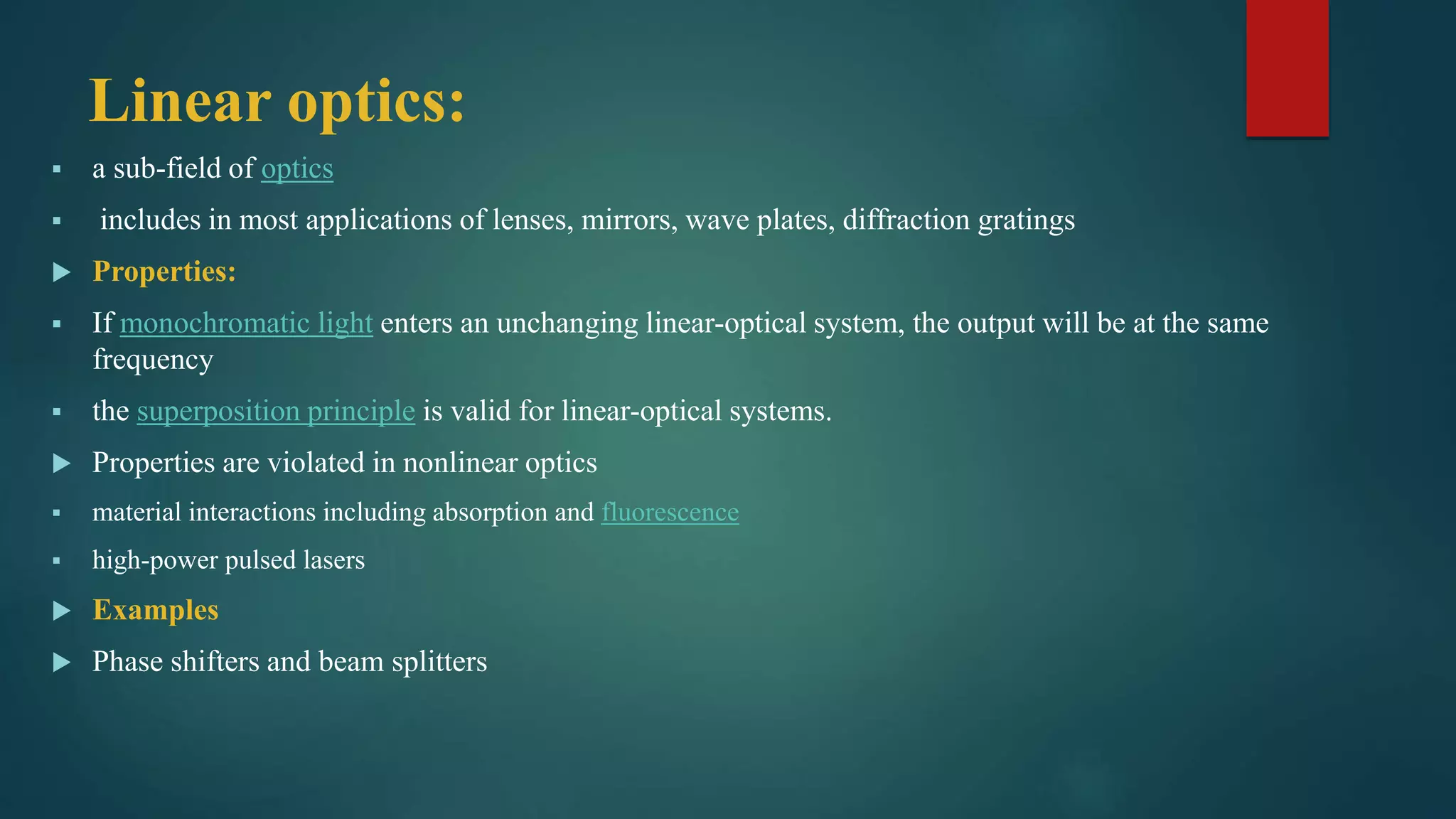 Non linear optics-1.pptx | Physics | Science