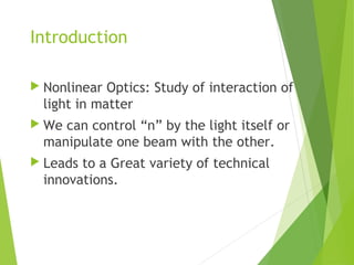 Non linear optics and SHG | PPT