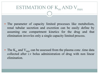 Non linear pharmacokinetics. | PPTX