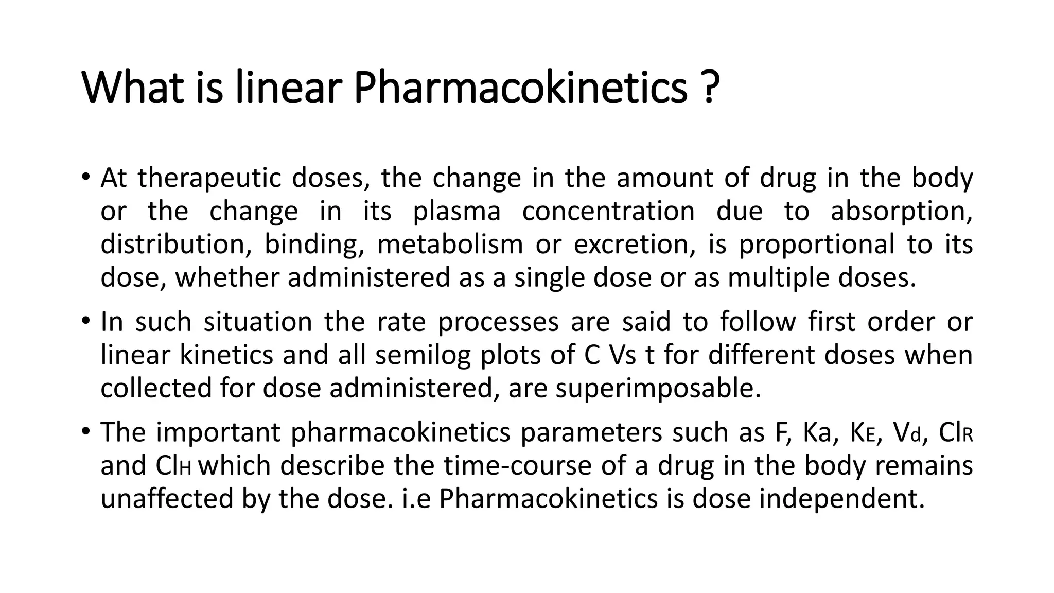 Causes of Non linear pharmacokinetics | PPTX