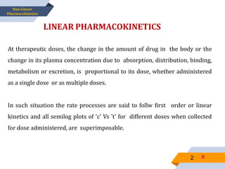 NONLINEAR PHARMACOKINETICS | PPSX