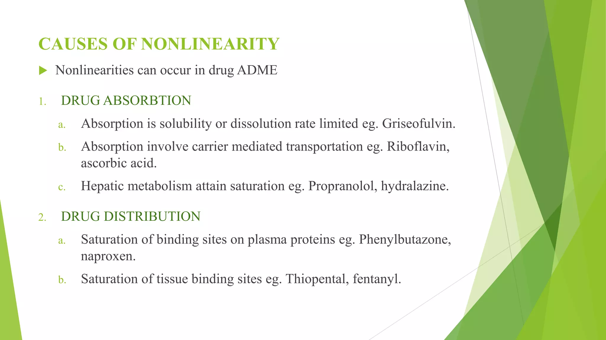 Nonlinear pharmacokinetics.pptx1[1] | PPTX