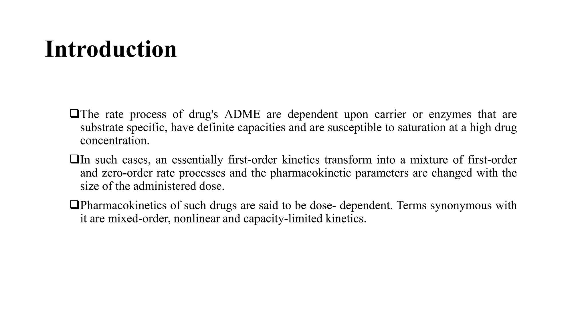 non linear pharmakokinetic causes of nonlinearity | PPTX