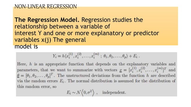 Non linear Regression free ppt statistics | PPTX