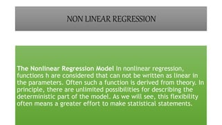 Non linear Regression free ppt statistics | PPTX