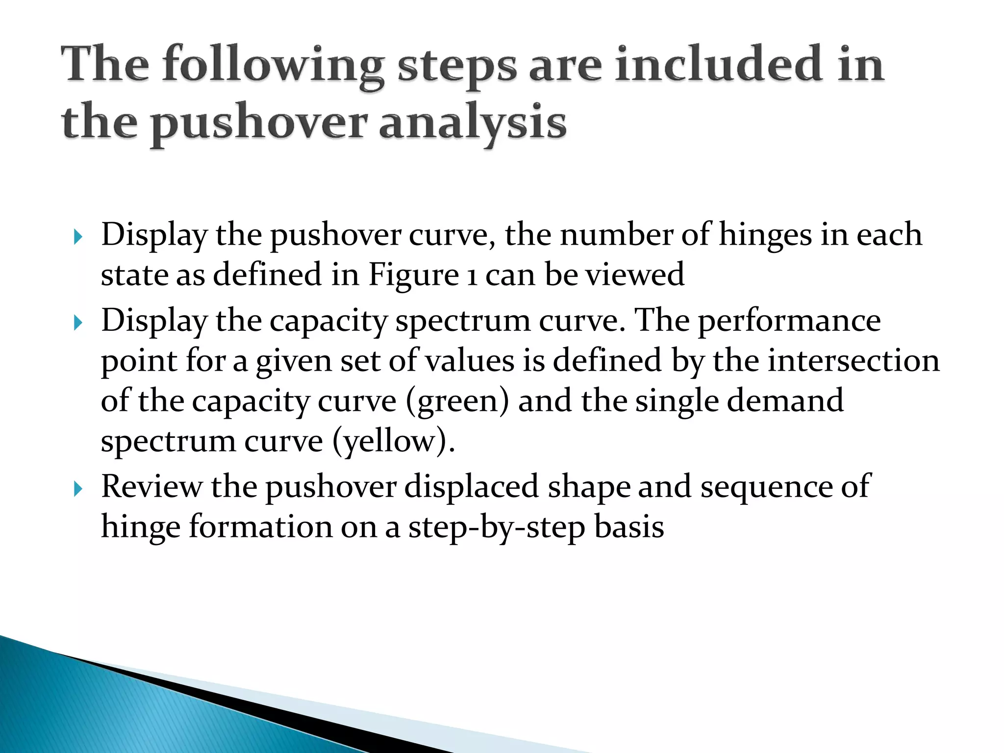 Non linear static pushover analysis | PDF