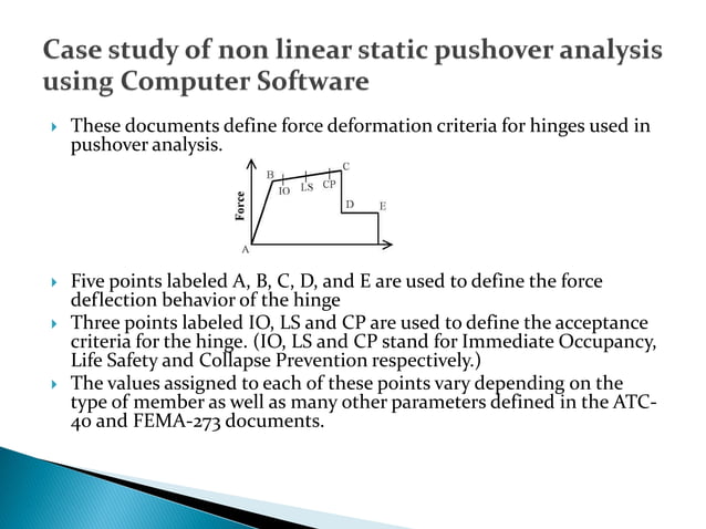 Non linear static pushover analysis | PDF | Civil Engineering Industry | Industries